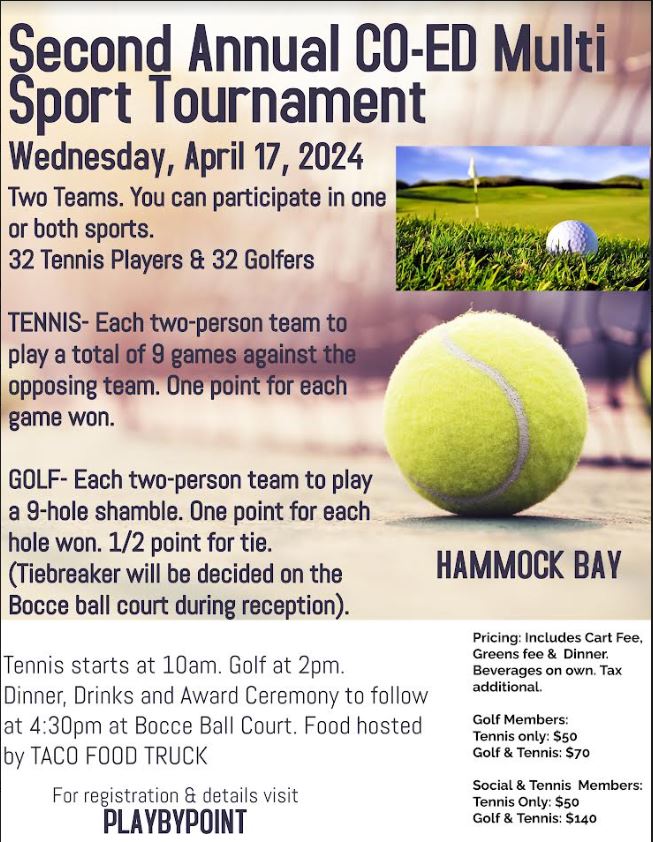 Events - 2nd Annual Co-Ed Multi Sport Tournament GOLF ONLY