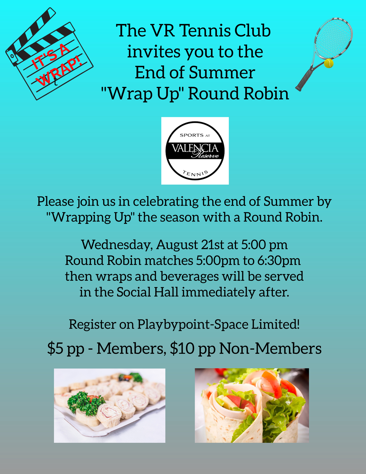 Tennis events - Summer Tennis "Wrap Up" Round Robin