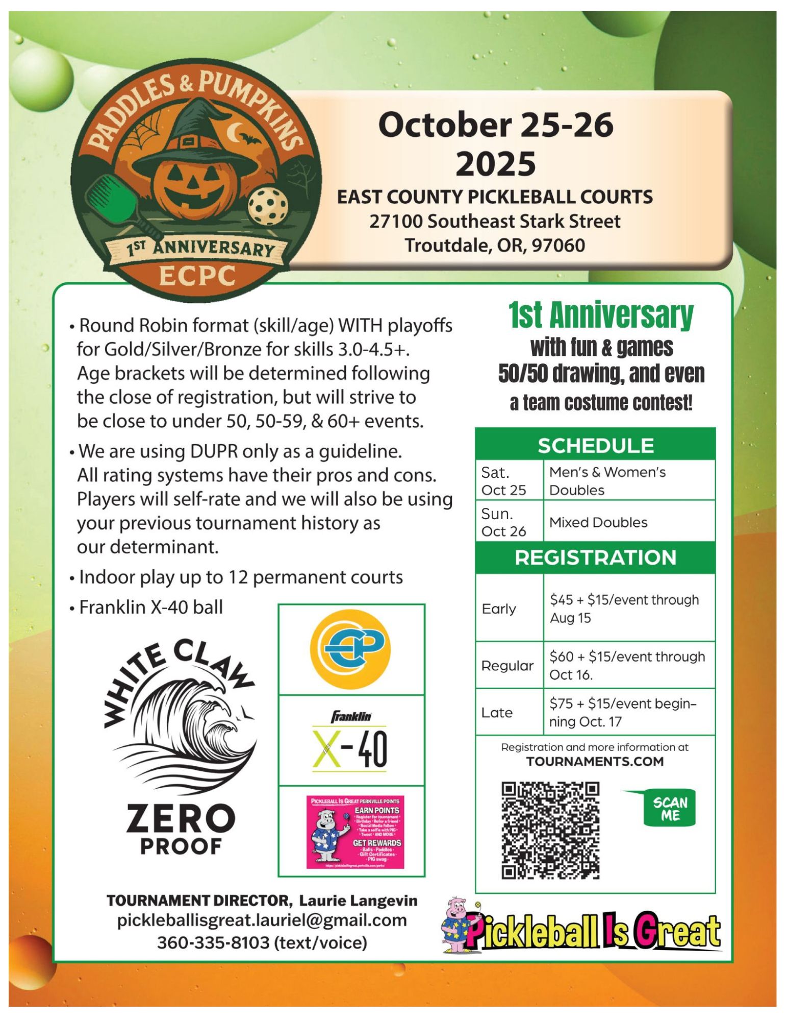 Tournaments - Paddles and Pumpkins: ECPC’s 1-Year Anniversary ...
