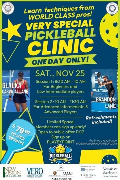 Pickleball clinics - Session 2, World Class Pickleball Clinic - Advanced Intermediate & Advanced ...