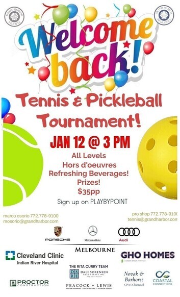 Tournament - Welcome Back Pickleball and Tennis Tourney!