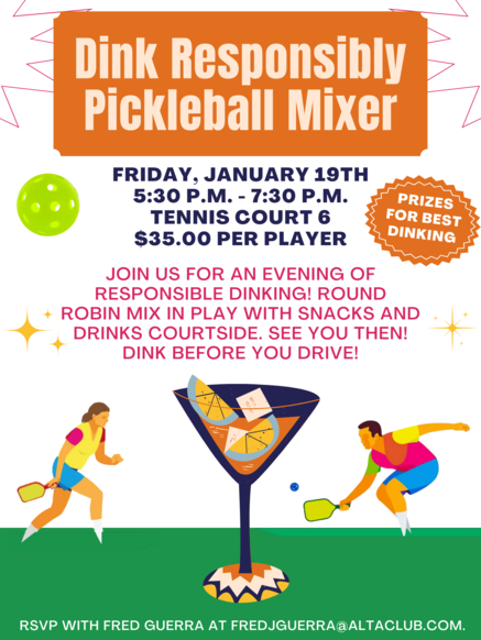 Pickleball - Dink Responsibly Pickleball Mixer