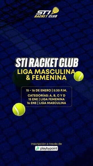 Event - Sti Racket Club Liga Masculina Categoría A (Jue, 16-01-2025)