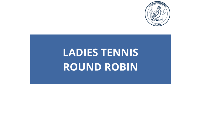 Round robin - Ladies Tennis Round Robin