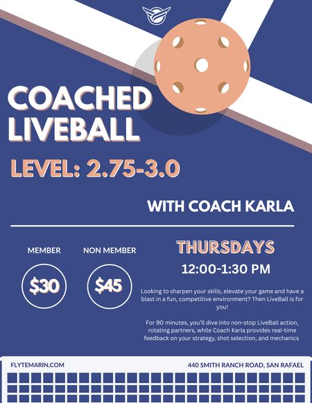 Pickleball - Pickleball: Coached Liveball (2.75-3.0) with Karla